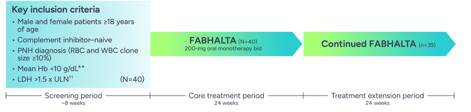 Efficacy Trial Designs | FABHALTA® (iptacopan) | HCP